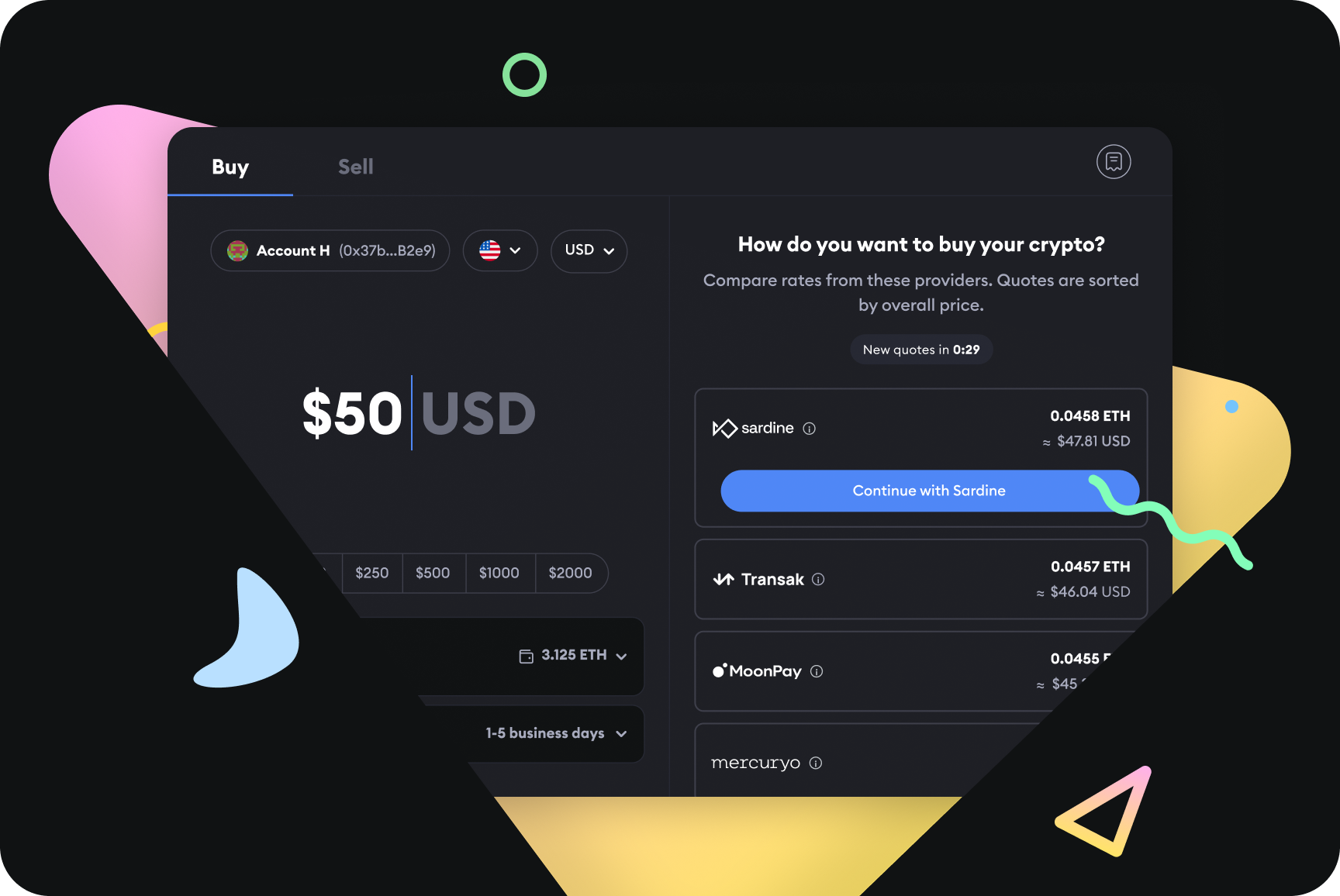 Buy Crypto - MetaMask Portfolio